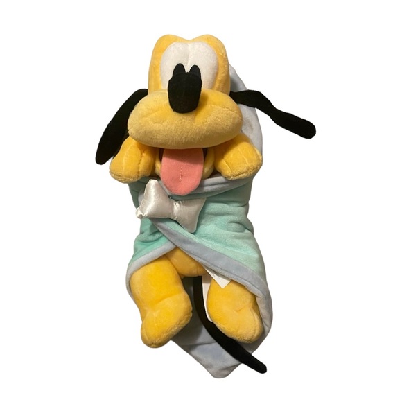 Disney | Toys | Disney Parks Baby Pluto In A Blanket Plush Doll Mickey ...